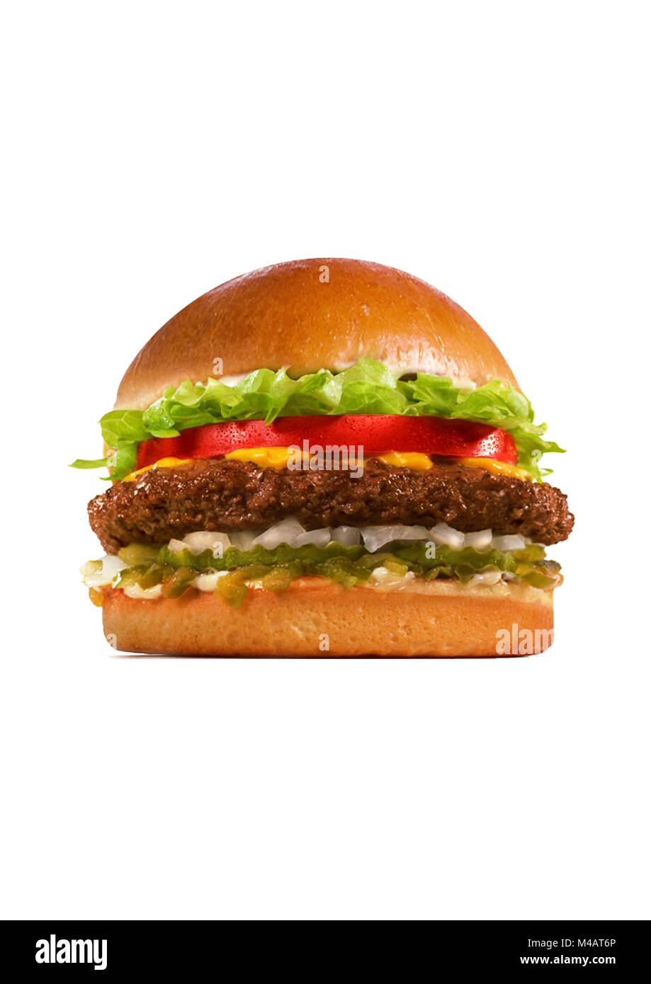 Hamburger isolated on white background Stock Photo - Alamy