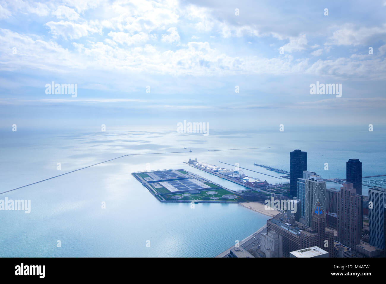 Aerial view of Lake Michigan, Chicago, Illinois, USA Stock Photo - Alamy