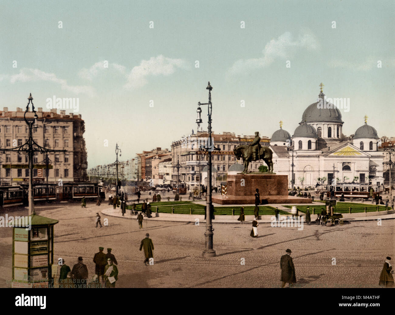 c.1890s Russia St Petersburg - Znamenski Square Stock Photo - Alamy