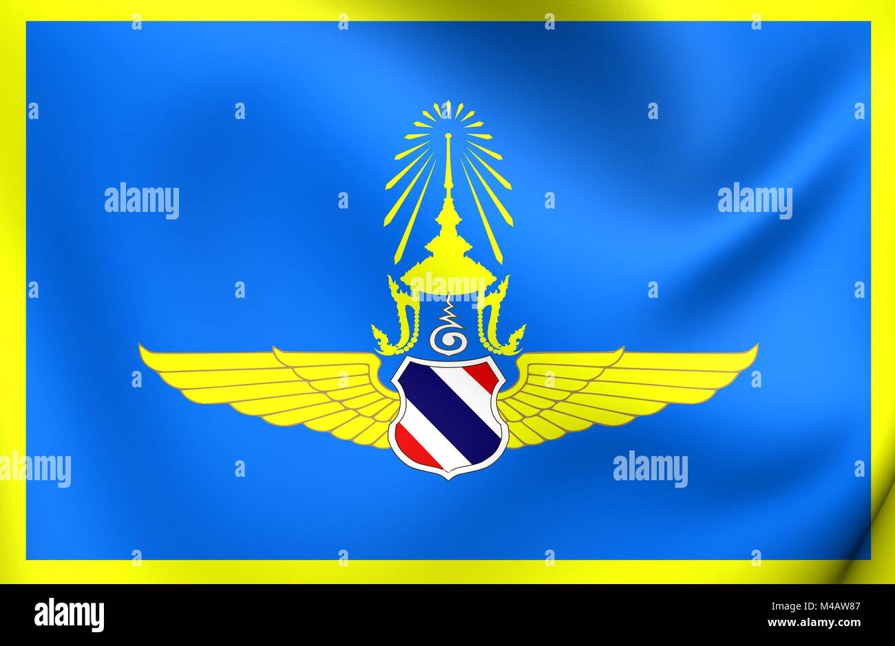 Commander-in-Chief of the Royal Thai Air Force Flag. Close Up Stock ...