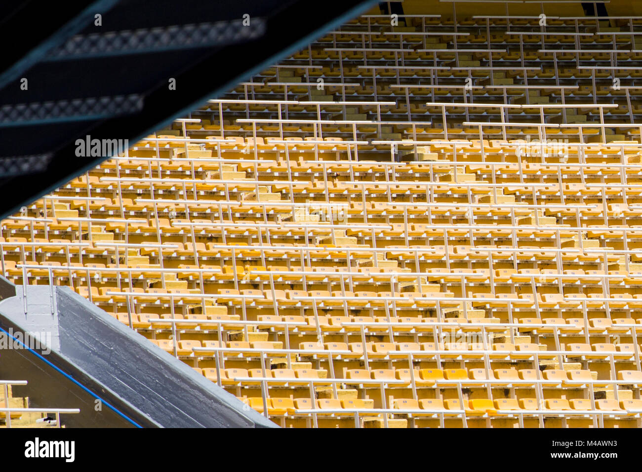 Closeup detail of the seats on the football stadium Stock Photo - Alamy