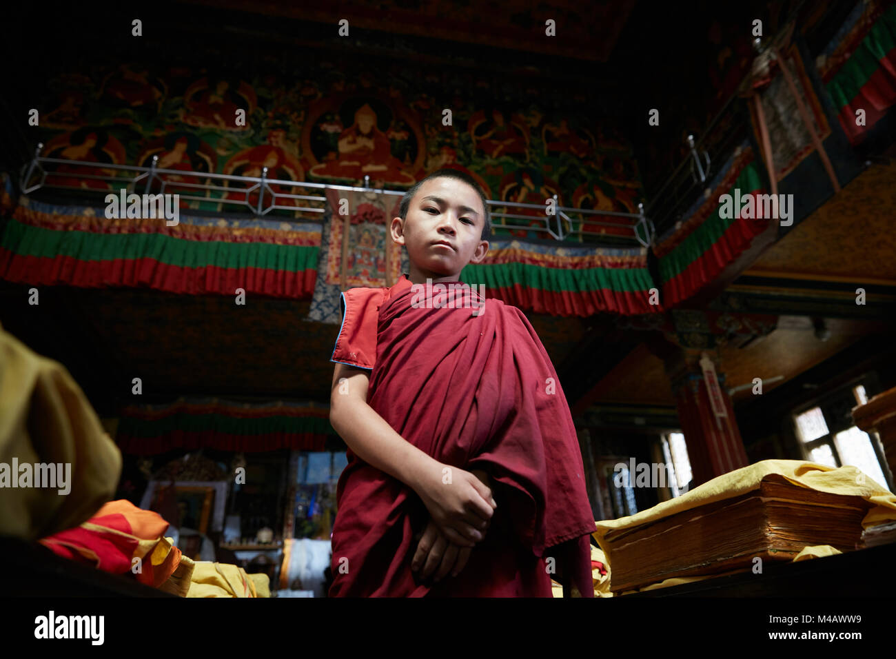 monks at monastery in Kathmandu Nepal Stock Photo - Alamy