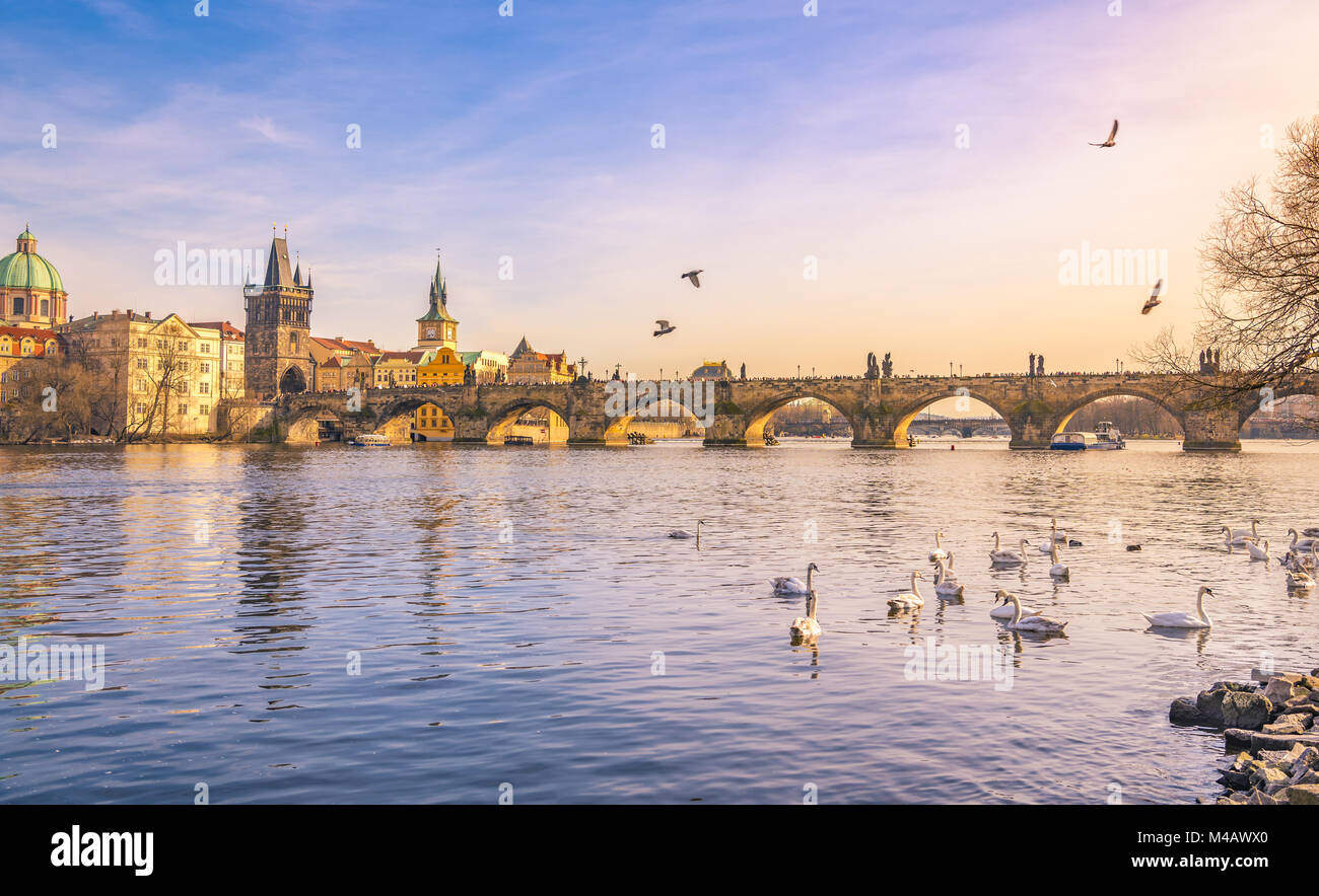 Vltava sunset hi-res stock photography and images - Alamy
