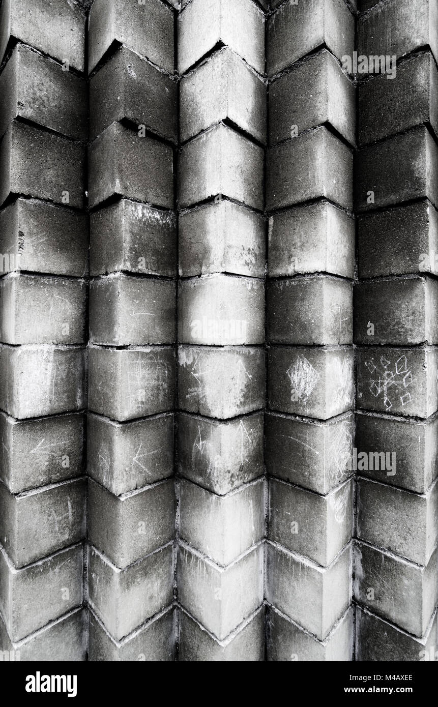 Stack of cement blocks at the construction site Stock Photo - Alamy