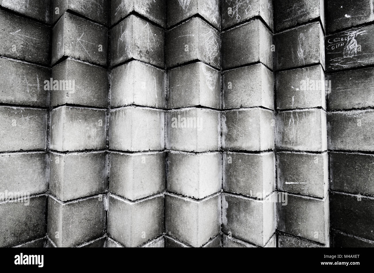 Stack of cement blocks at the construction site Stock Photo - Alamy