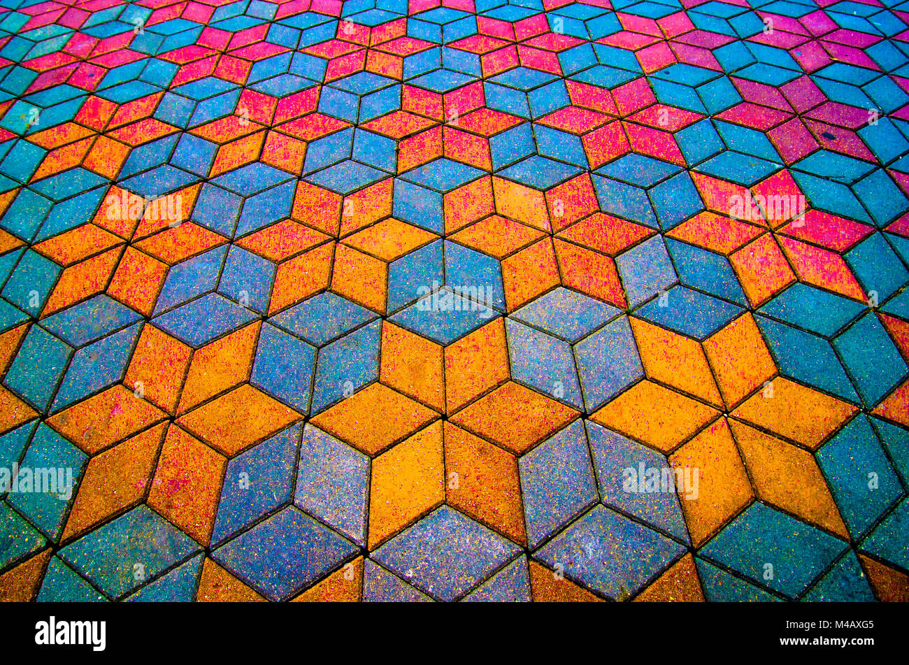 Colorful old stone mosaic on the wall, bright tiles Stock Photo - Alamy