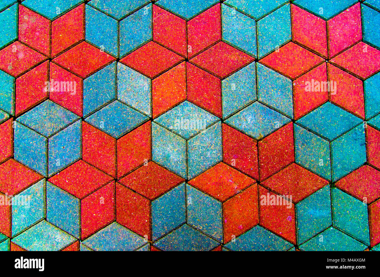 Colorful old stone mosaic on the wall, bright tiles Stock Photo - Alamy