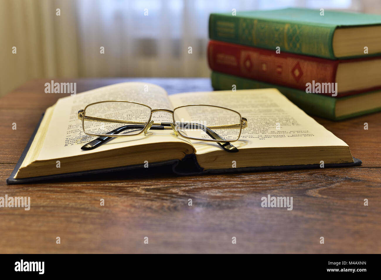 Stack of books open book hi-res stock photography and images - Alamy