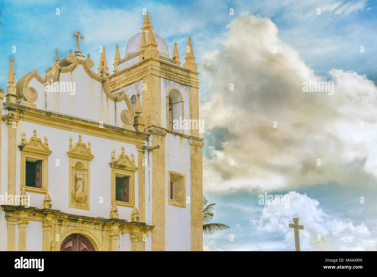 Exterior Facade Antique Colonial Church Olinda Brazil Stock Photo - Alamy