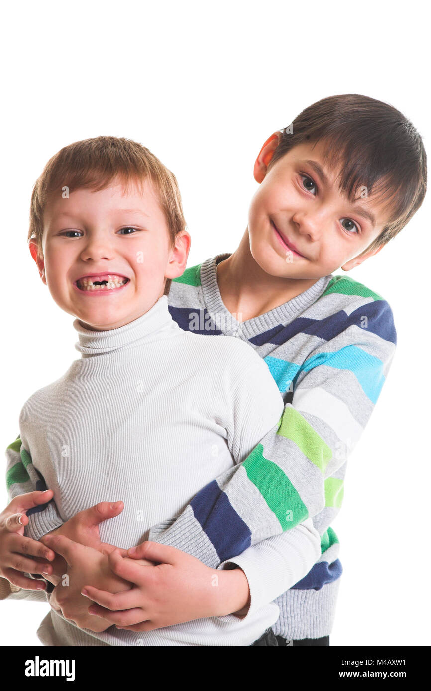 Two happy boys Stock Photo - Alamy