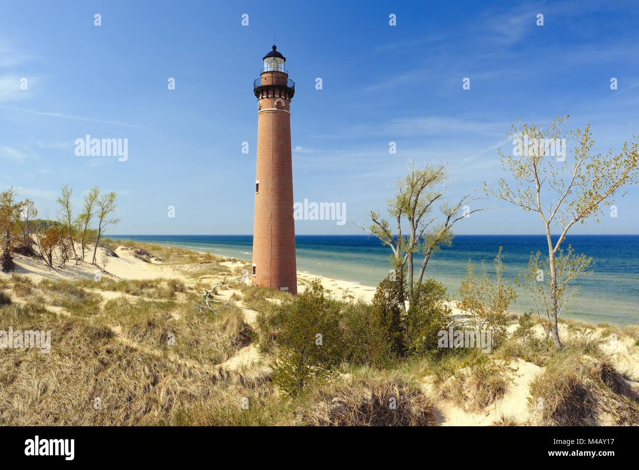 Little Sable Point Lighthouse in dunes, built in 1867 Stock Photo - Alamy