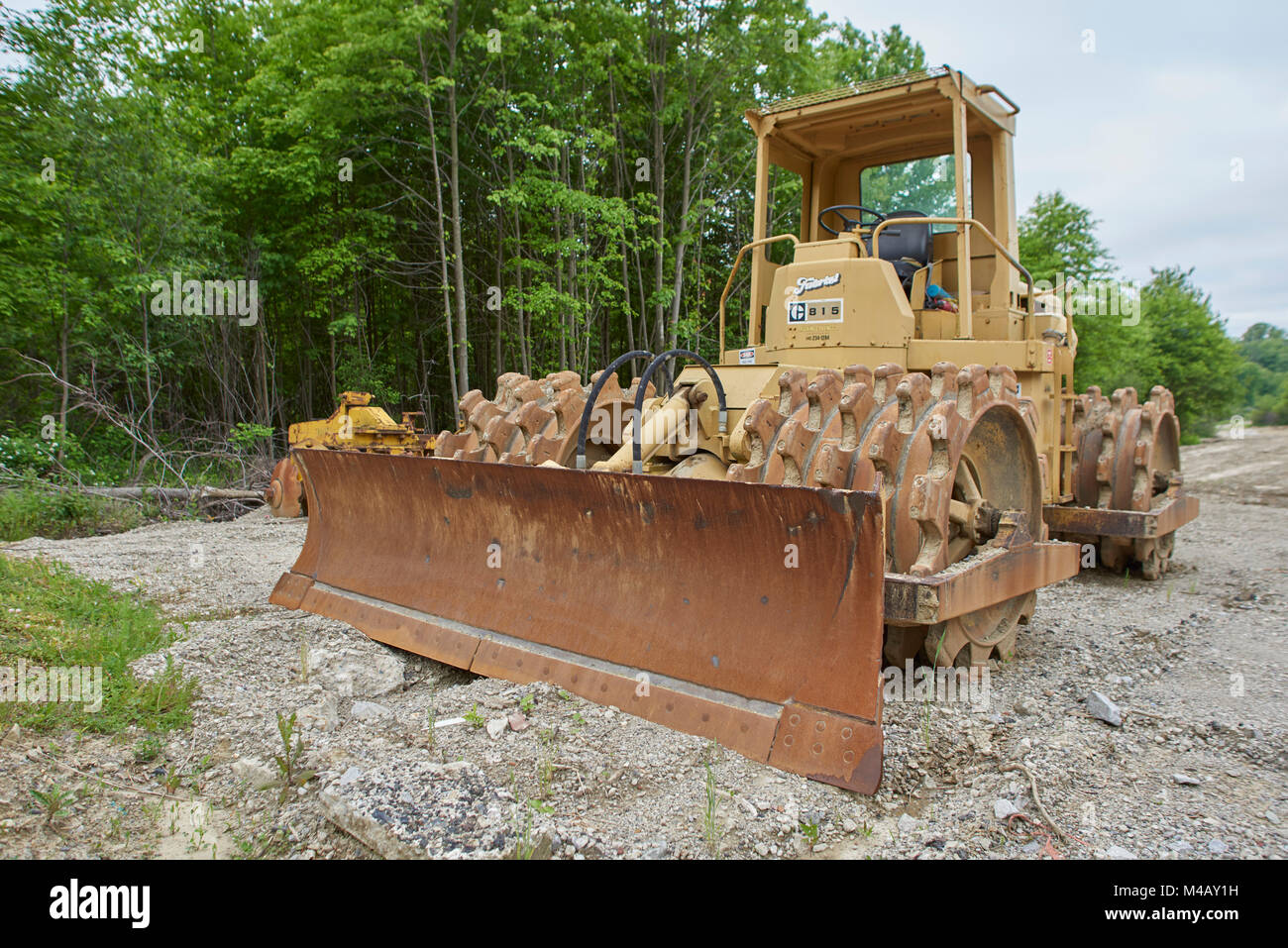 heavy duty construction vehicles at Hiram House Camp, Ohio USA Stock ...