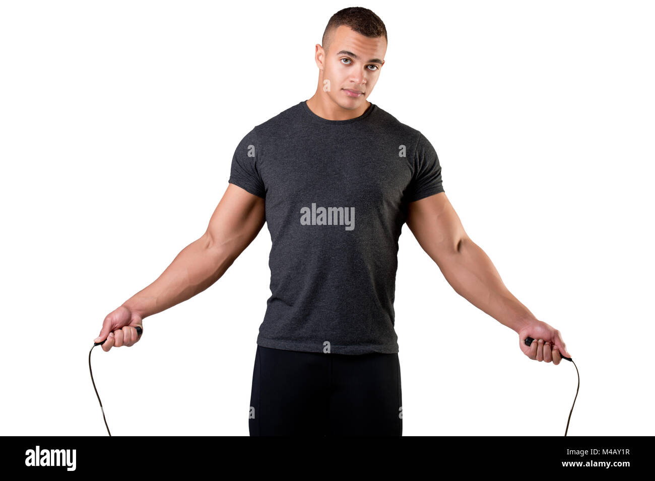 Man jumping rope hi-res stock photography and images - Alamy