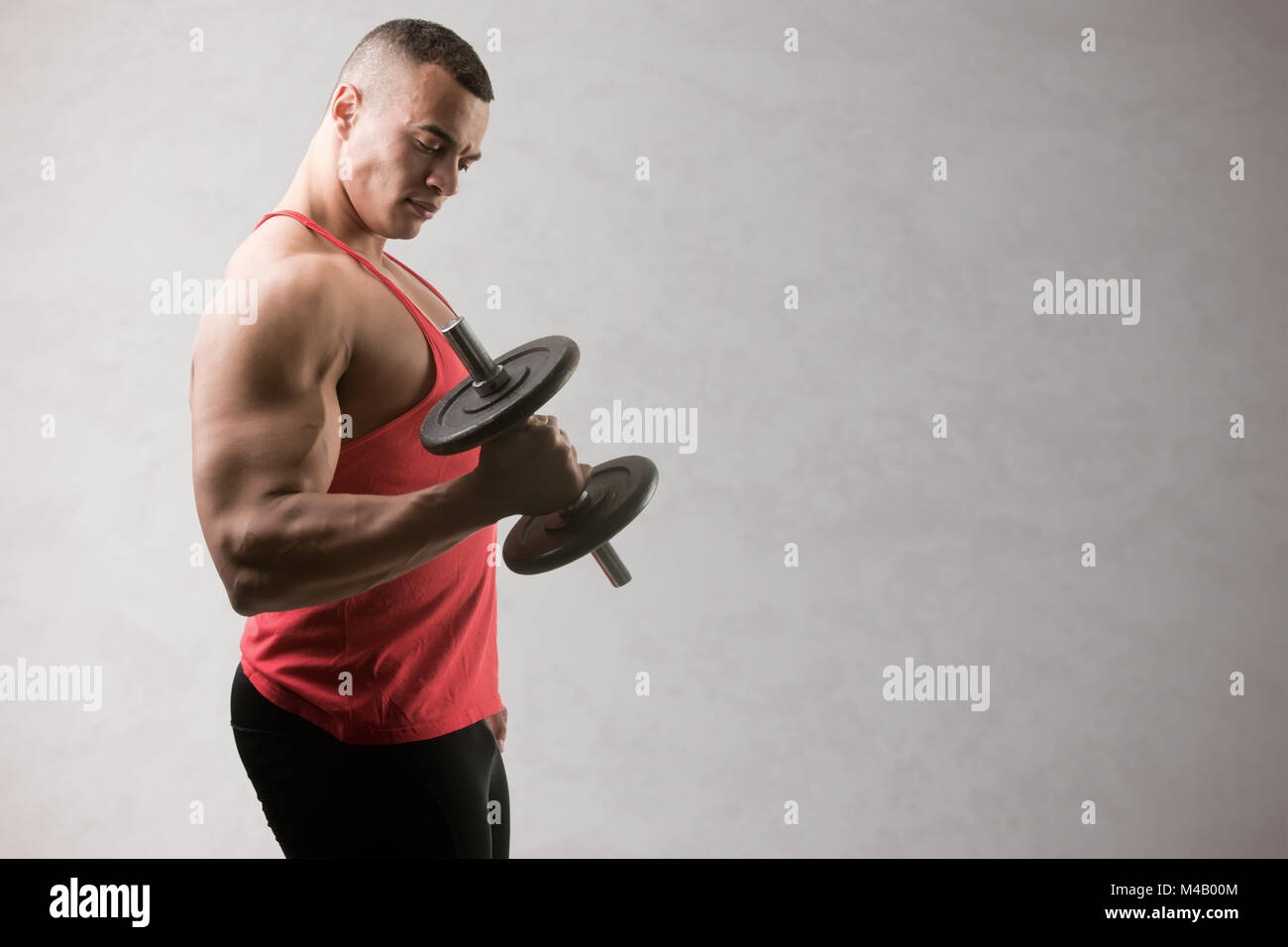 Bicep curl man exercise hi-res stock photography and images - Alamy