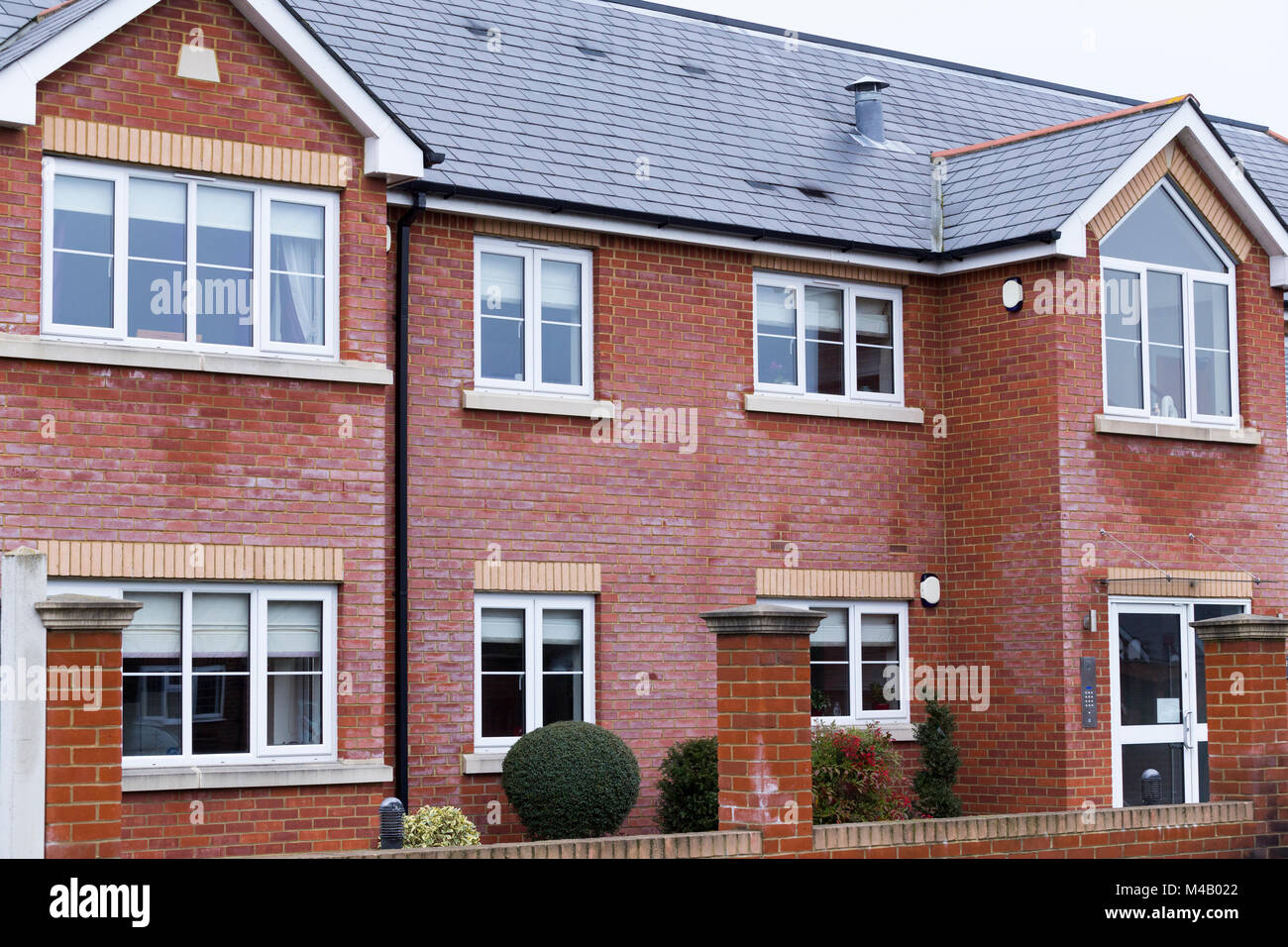 Brick built building which has experienced the effects of salt / salts ...