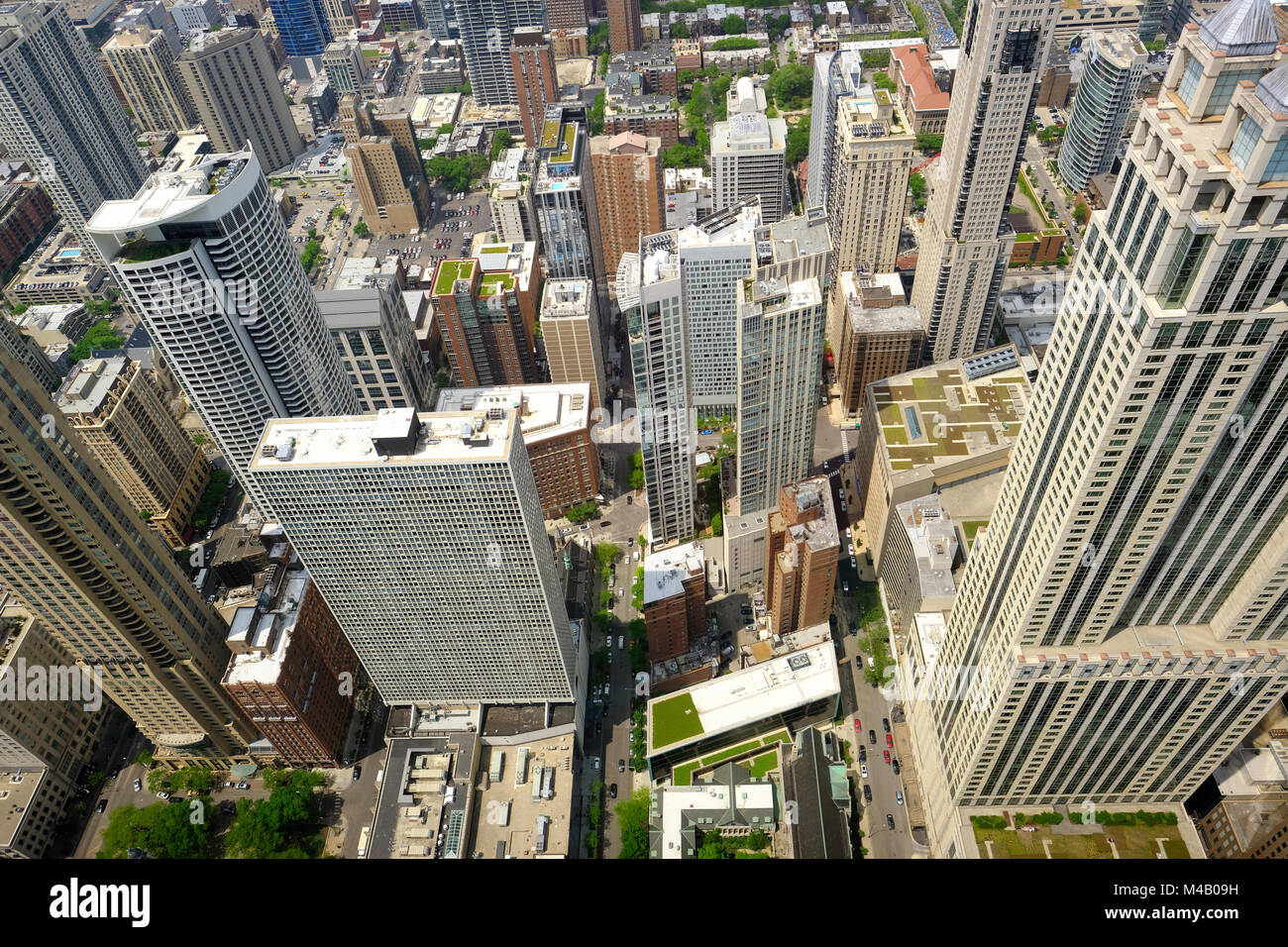 Chicago skyline aerial view Stock Photo - Alamy