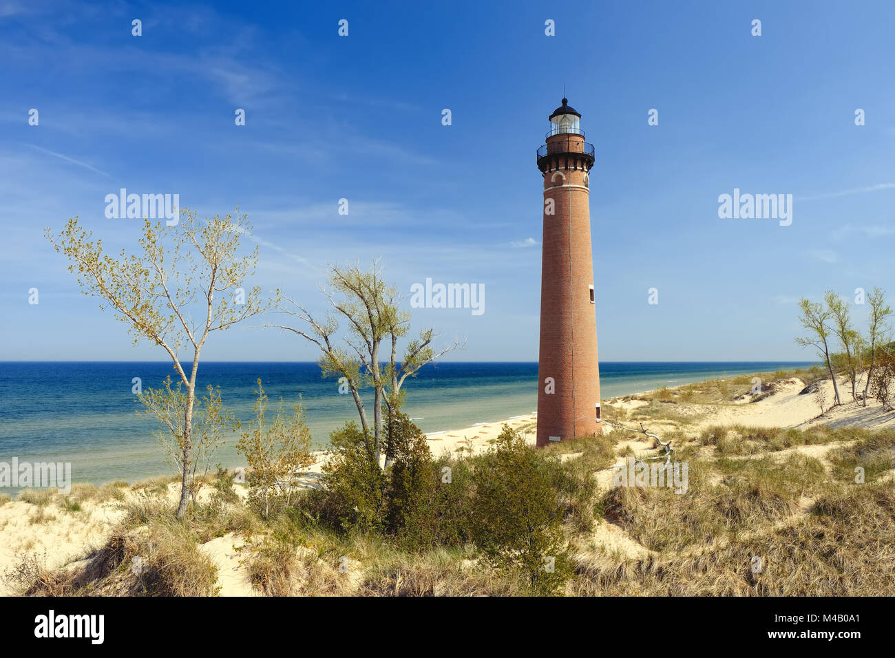 Little Sable Point Lighthouse in dunes, built in 1867 Stock Photo - Alamy