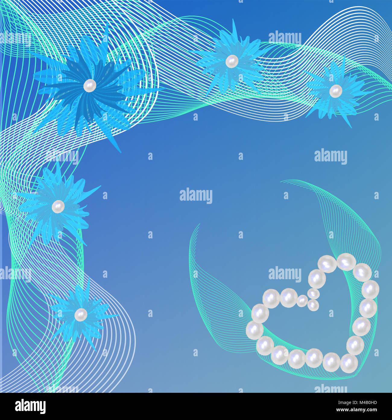 Heart with pearls hi-res stock photography and images - Alamy
