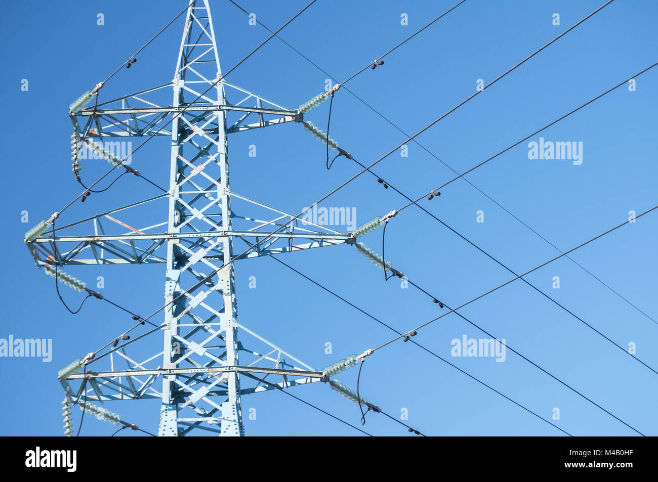 High voltage power pole Stock Photo - Alamy