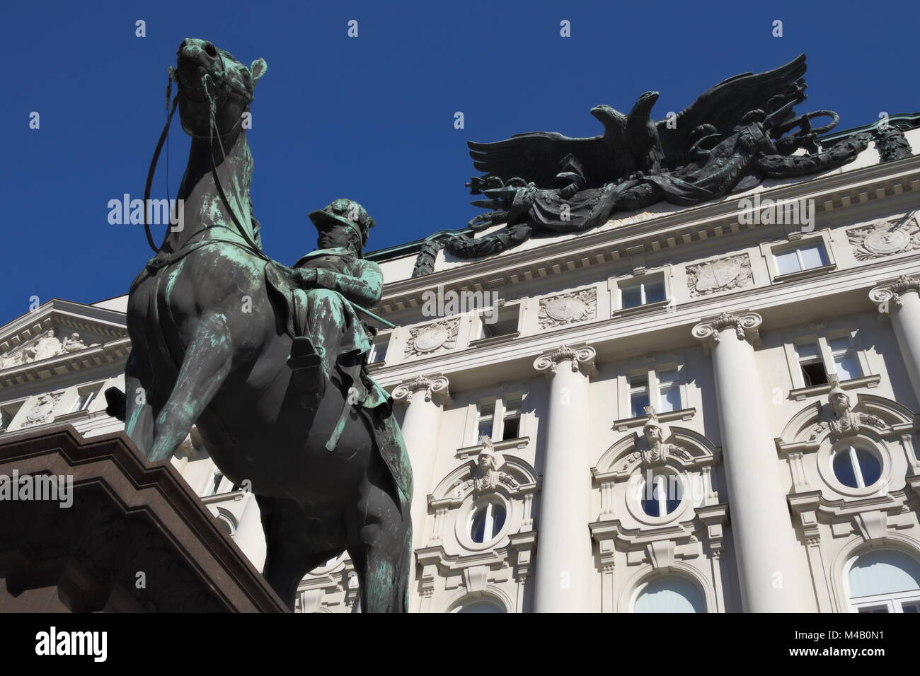 Vienna - Government building with Radetzky equestrian statue Stock ...