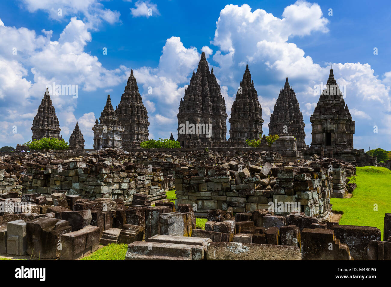 Prambanan temple near Yogyakarta on Java island - Indonesia Stock Photo ...