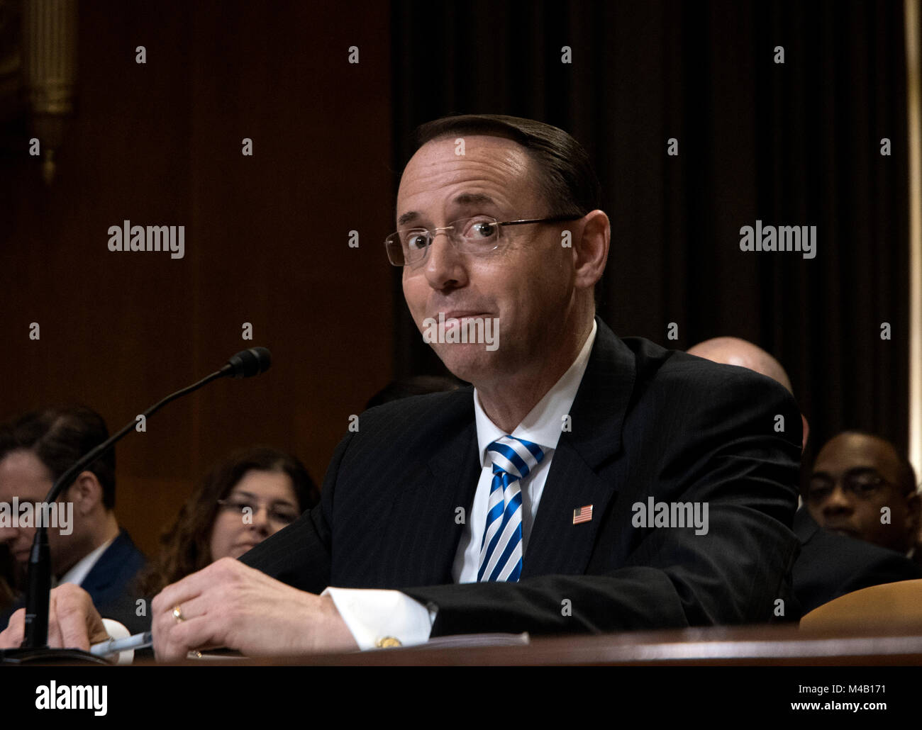 Washington DC, USA, 13th June, 2017. Deputy Attorney General Rod ...