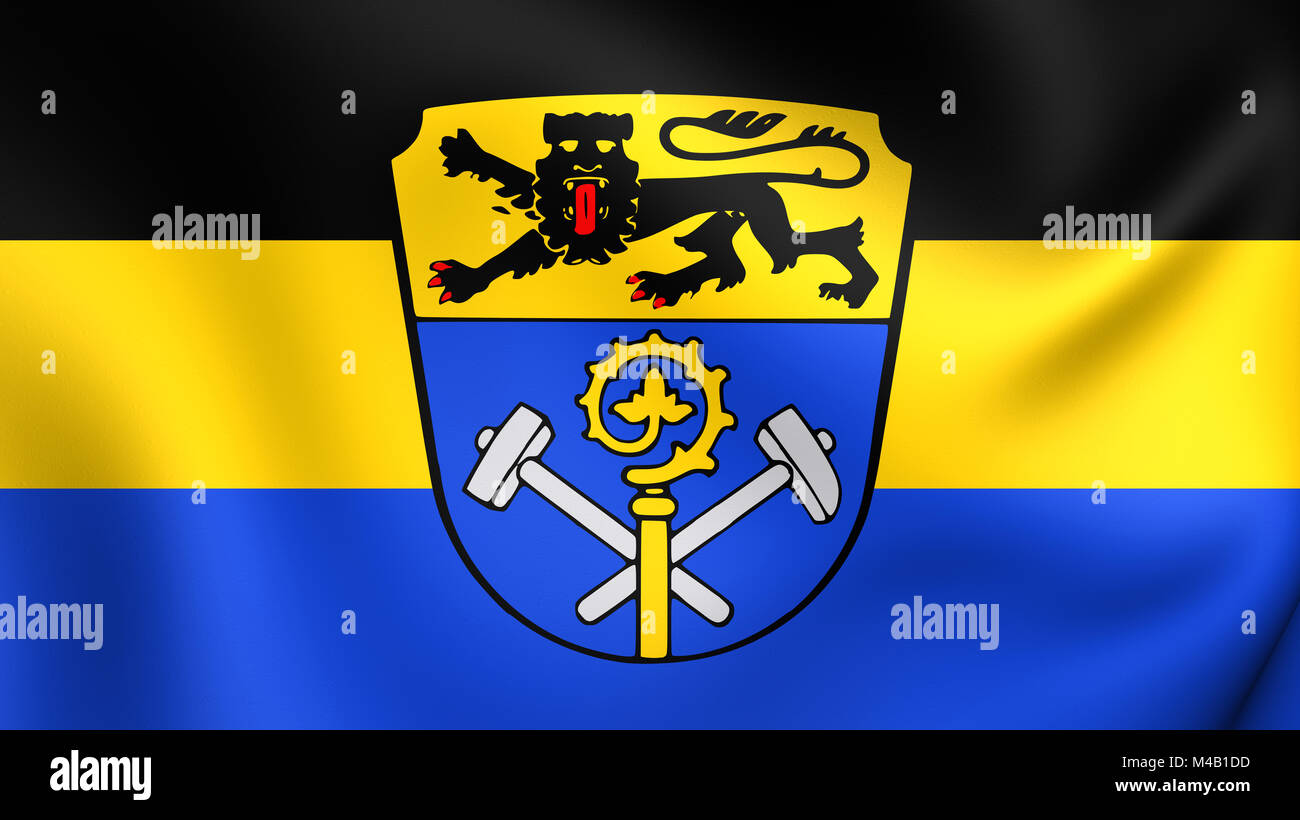 3D Flag of Weilheim-Schongau, Germany Stock Photo - Alamy