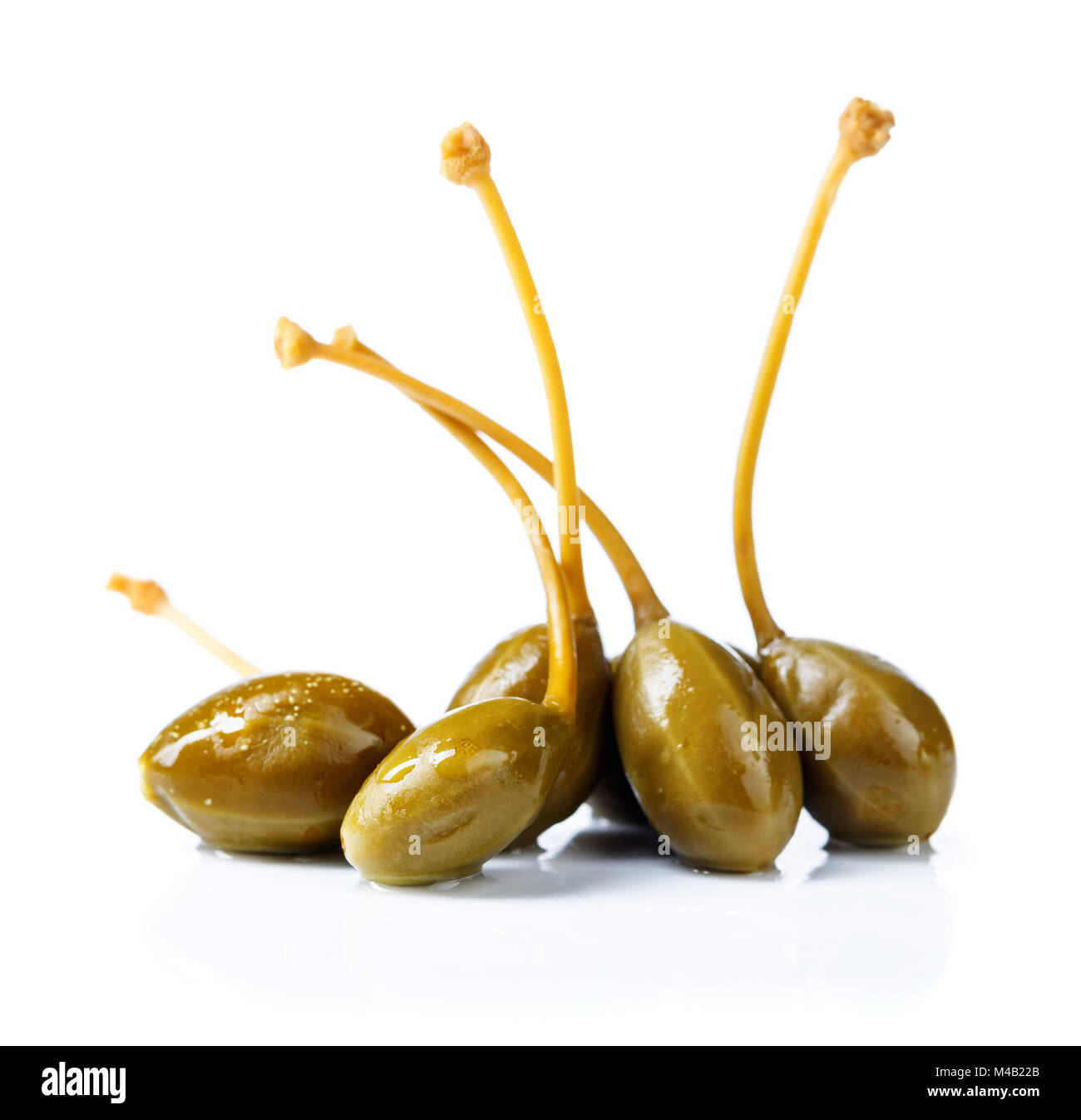 Pickled caper berries isolated on white background . Edible fruits of ...