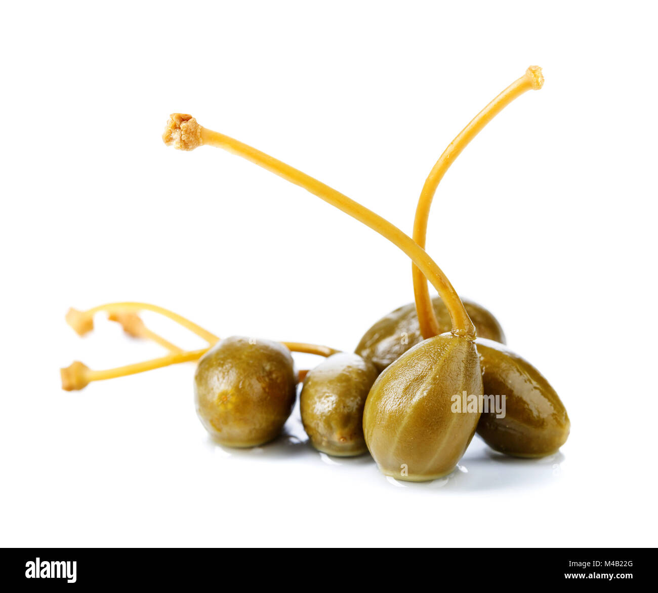 Pickled caper berries isolated on white background . Edible fruits of ...