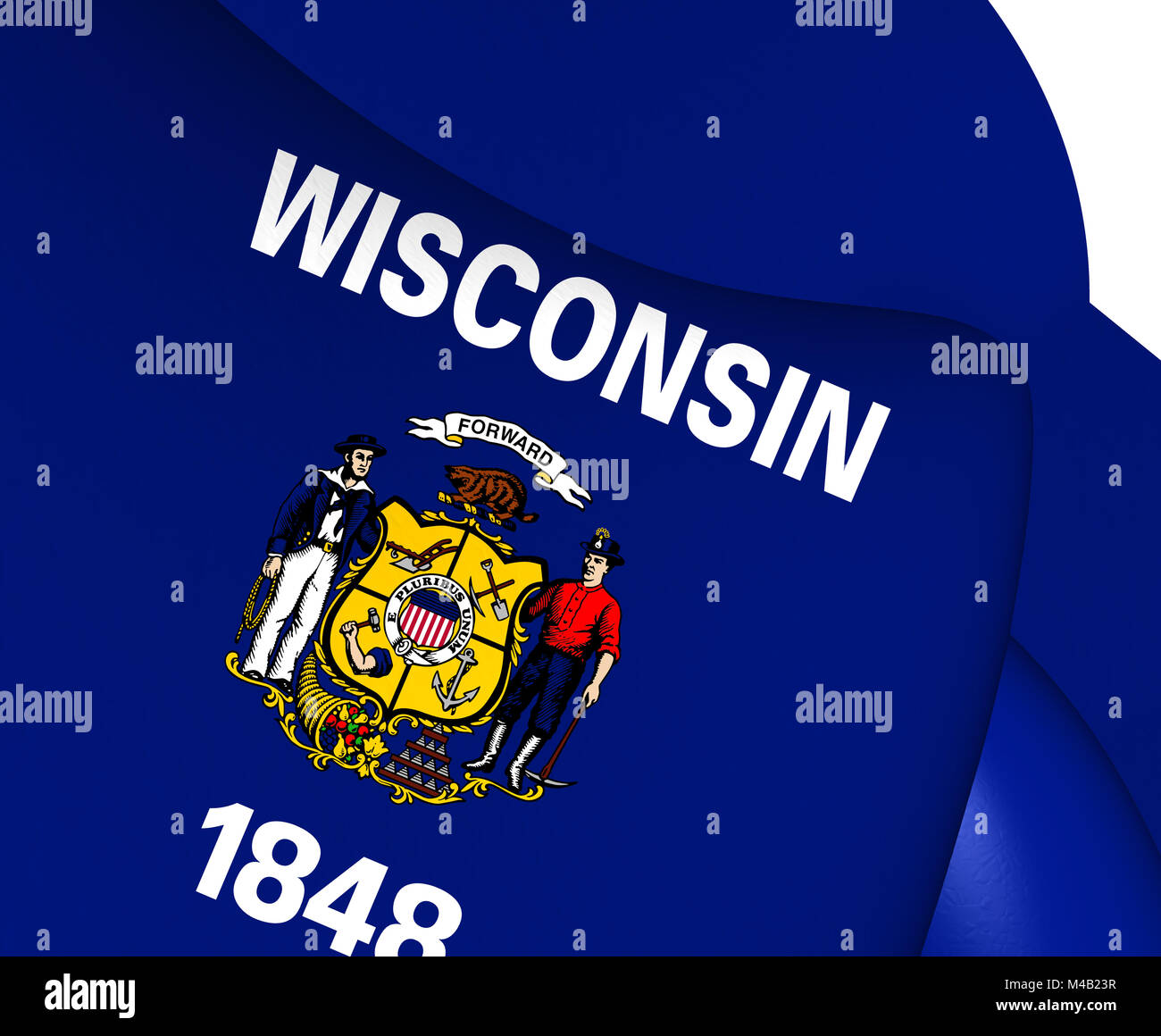 Flag of Wisconsin, USA Stock Photo - Alamy