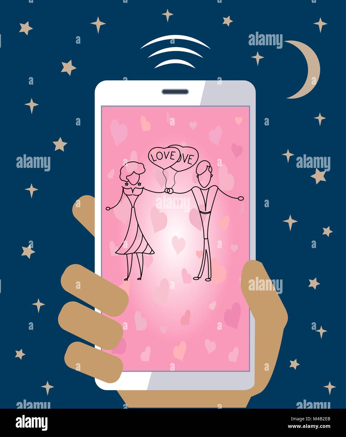 Hand bride in groom Stock Vector Images - Alamy