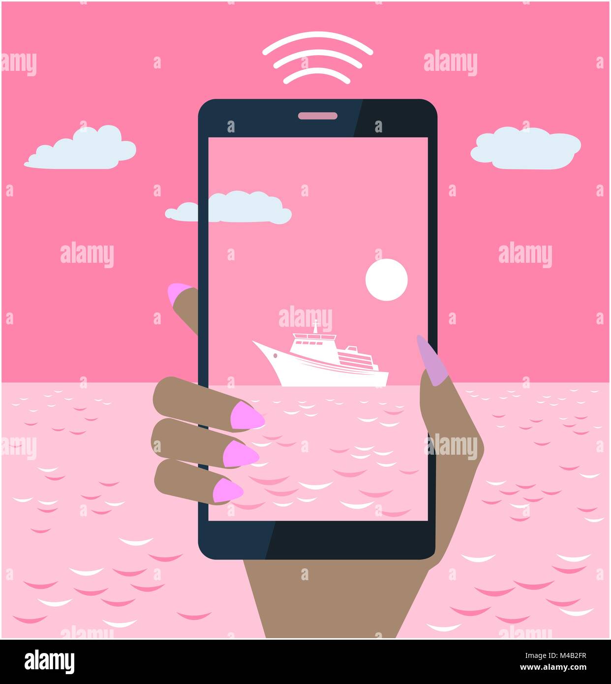 Vacation trip concept hand Stock Vector Images - Alamy