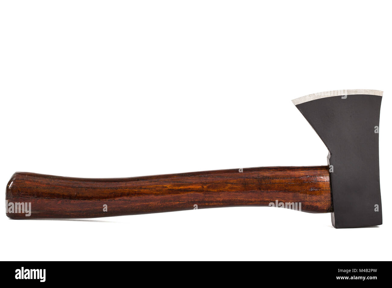 Axe with wooden handle isolated on white background Stock Photo - Alamy