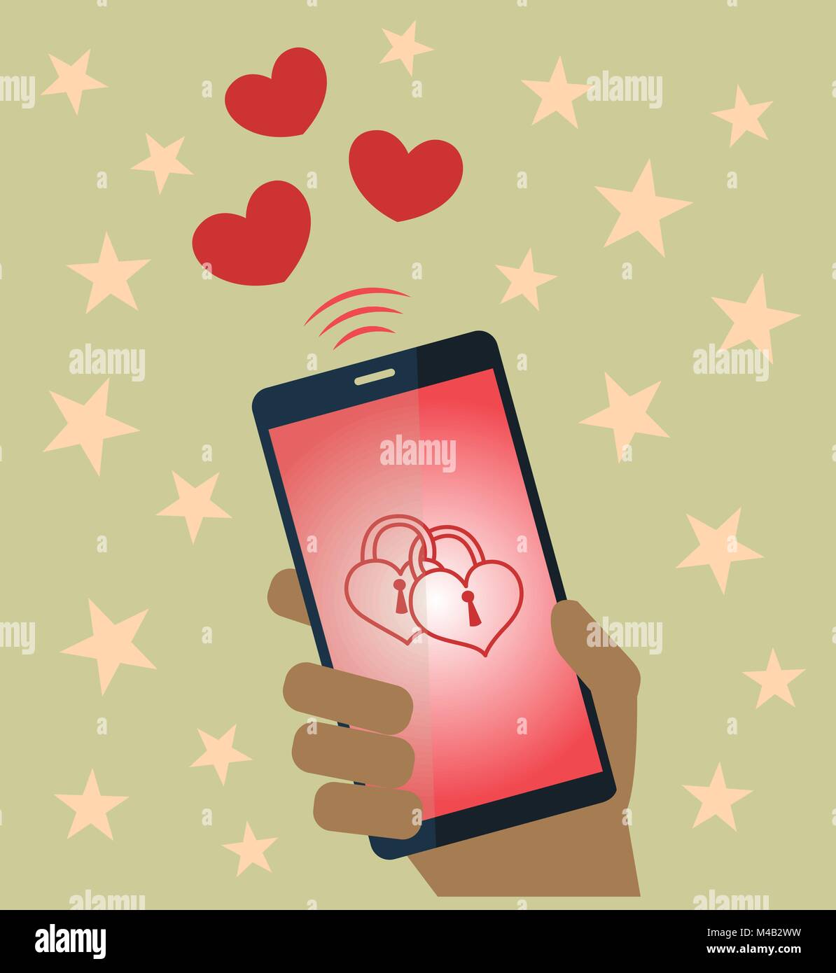 Wedding mobile phone Stock Vector Images - Alamy