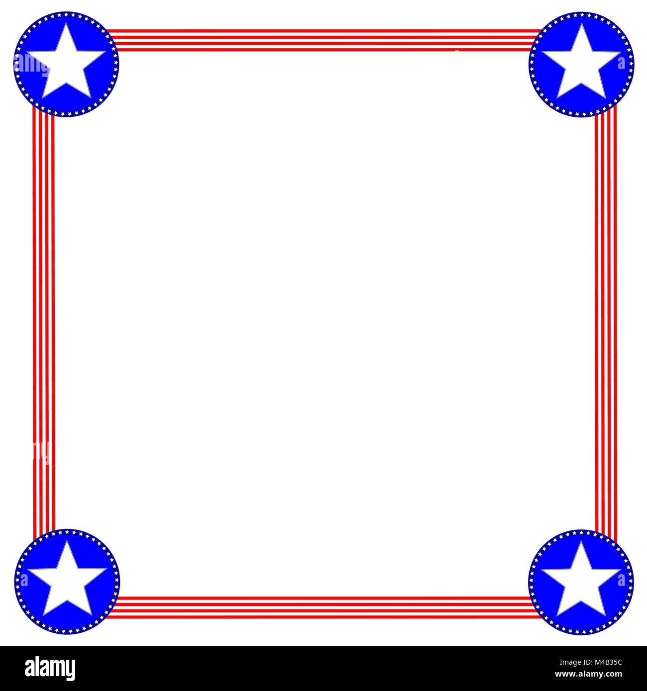 USA flag symbols stylized frame border vector design Stock Vector Image ...