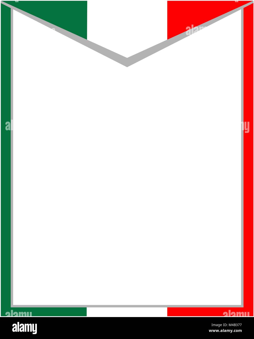 Italian flag frame empty space hi-res stock photography and images - Alamy