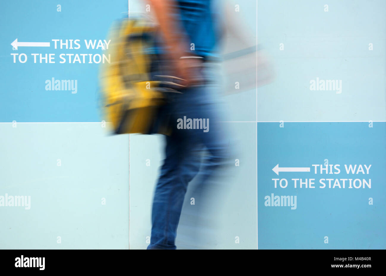 This way to the station Stock Photo - Alamy