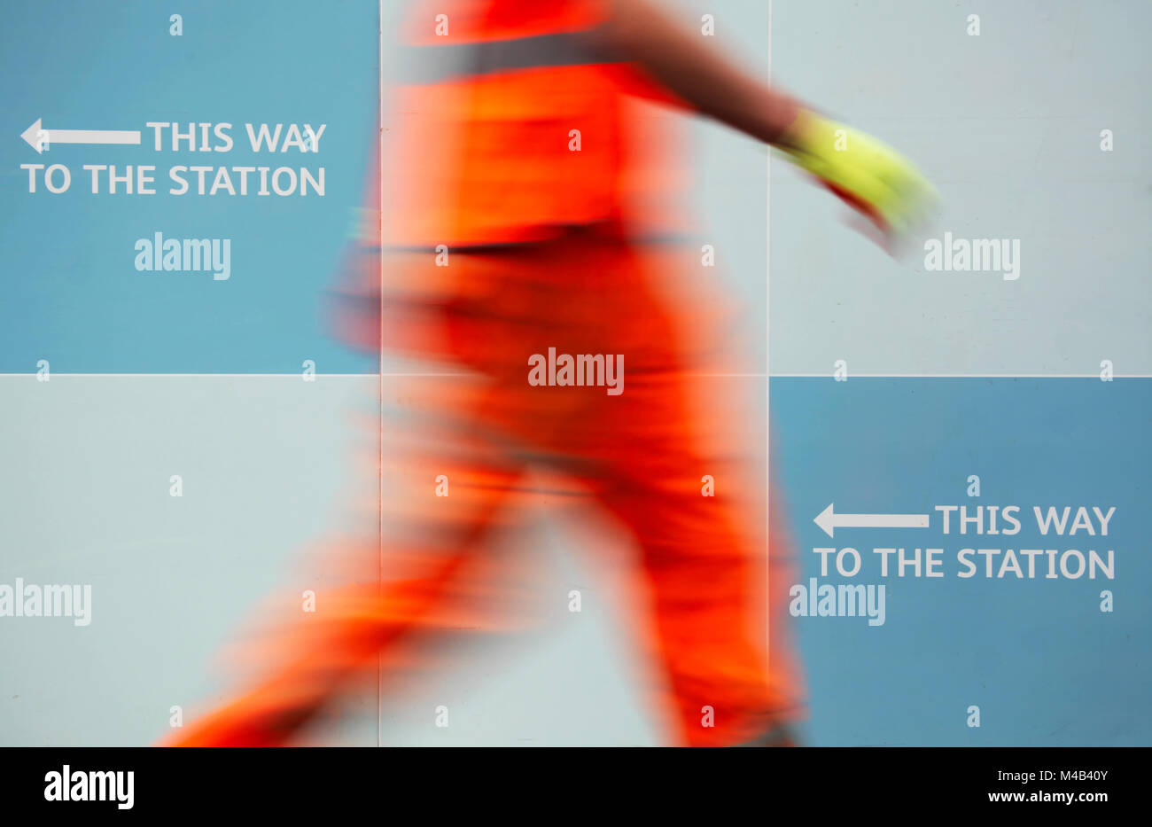 This way to the station Stock Photo - Alamy