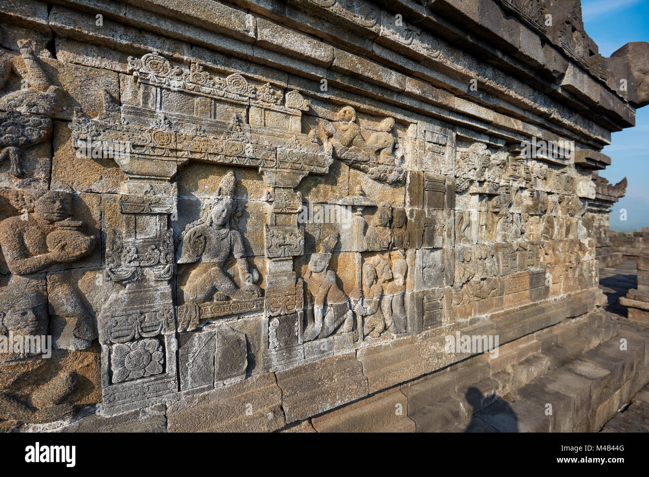 Stone carvings borobudur temple java hi-res stock photography and ...