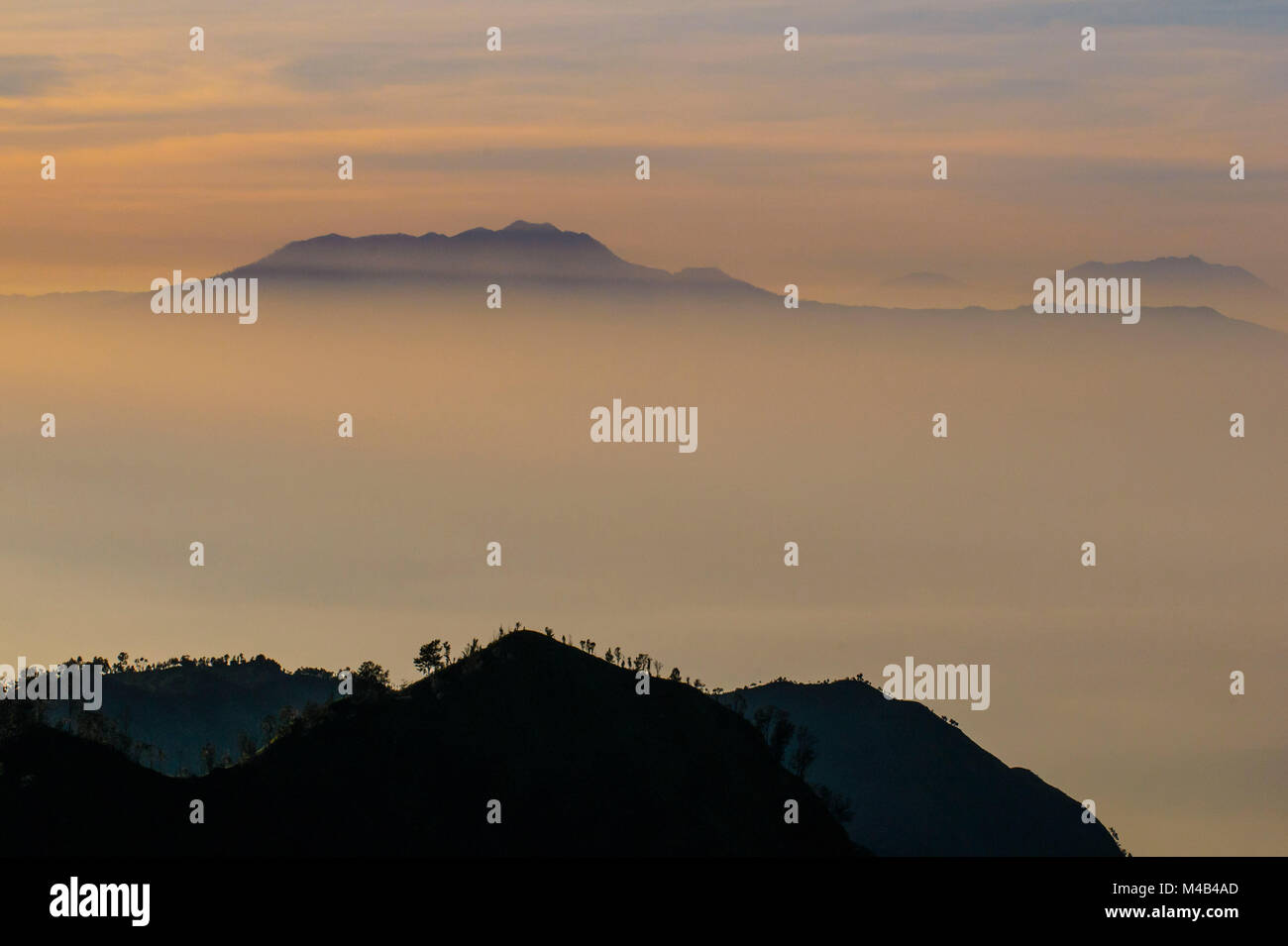 Early sunrise at the Mount Bromo crater,Bromo Tengger Semeru National ...