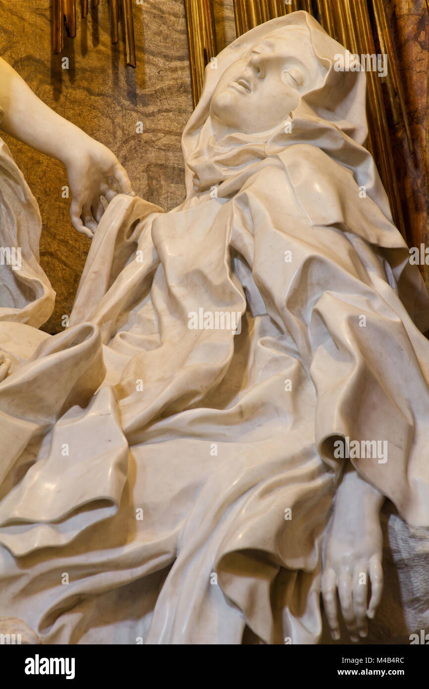 Ecstasy of Saint Teresa by Gian Lorenzo Bernini - detail - Cornaro ...