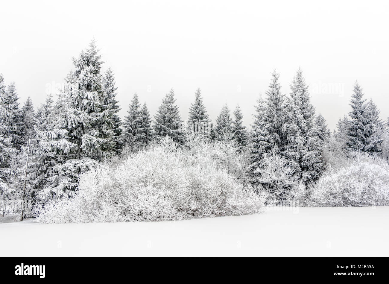 Landscape of snowy mountains in the highlands Stock Photo - Alamy
