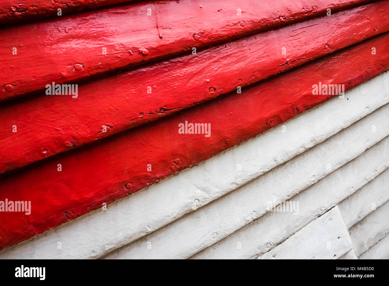 Red and white side boat pattern Stock Photo - Alamy