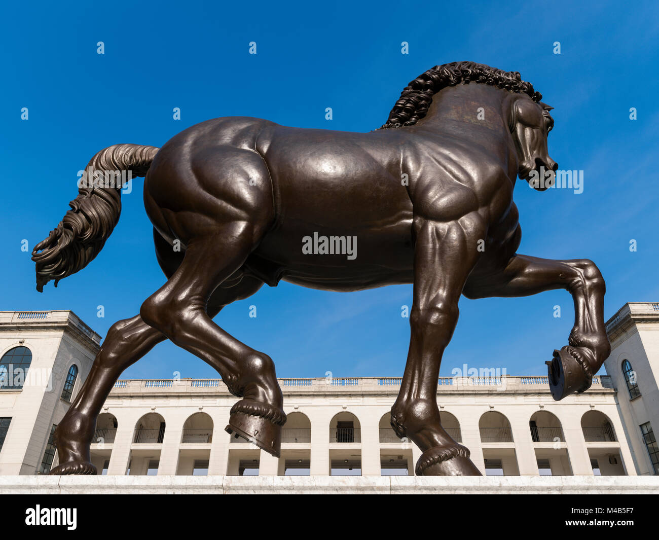 Leonardo's horse at the Hippodrome of San Siro, Milan, Lombardy, Italy ...