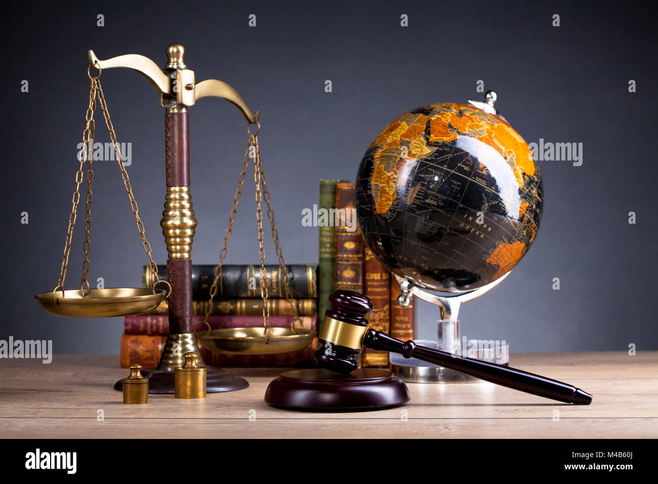 Law and justice concept. Law and justice symbols composition. Legal ...