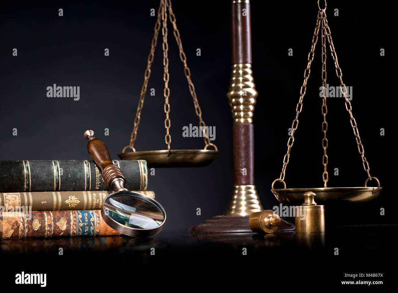 Law and justice concept. Law and justice symbols composition. Legal ...