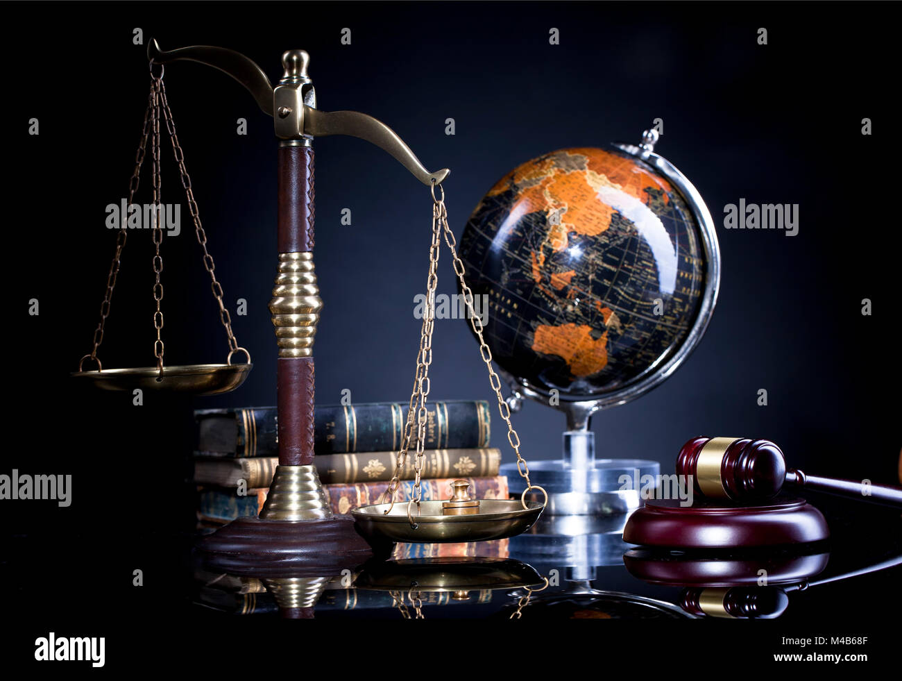 Law and justice concept. Law and justice symbols composition. Legal ...