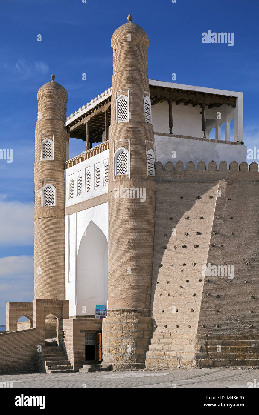 Ark fortress gate in Bukhara, Uzbekistan Stock Photo - Alamy