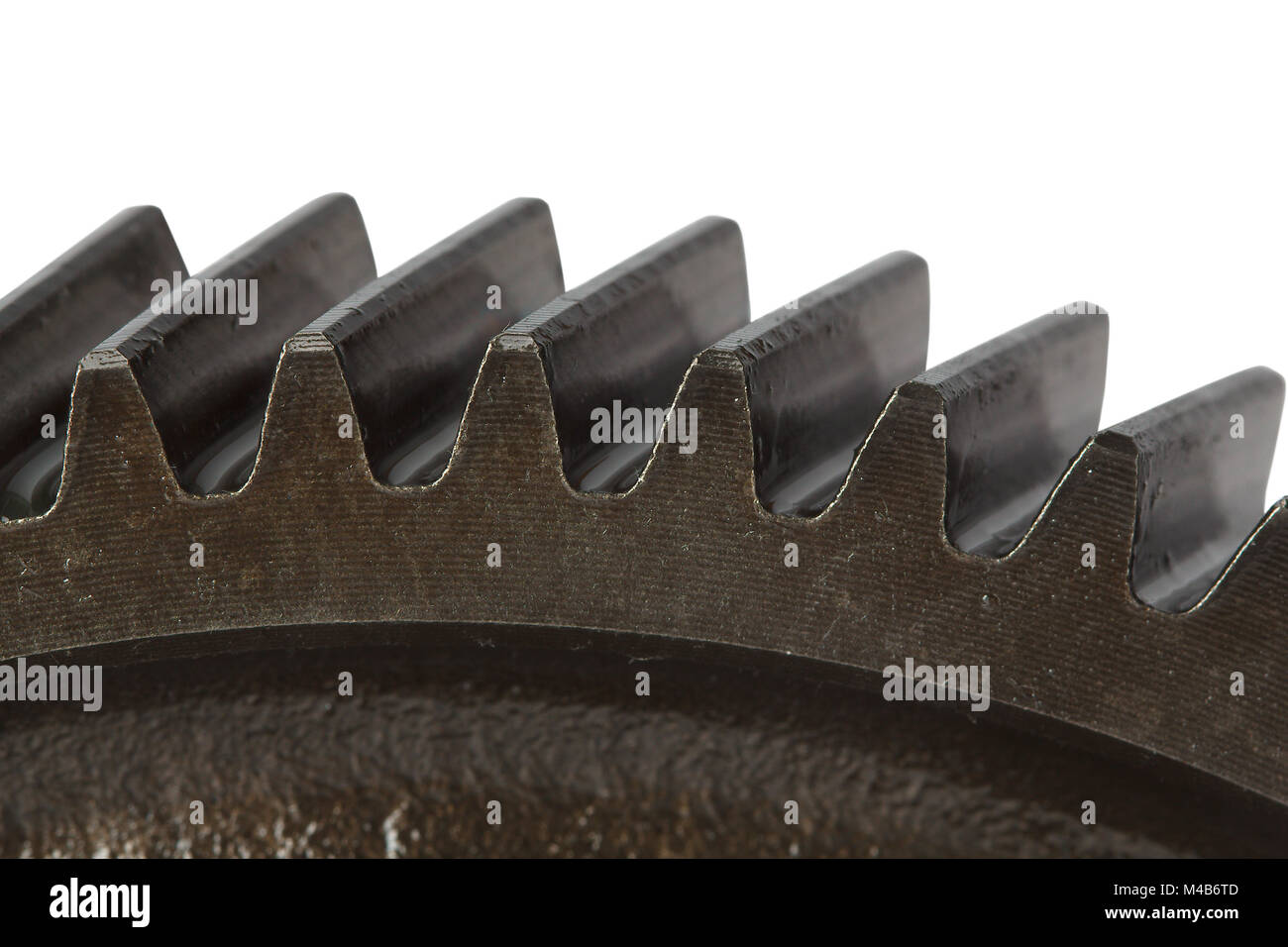 Teeth of gear cogwheel, isolated on white background Stock Photo - Alamy