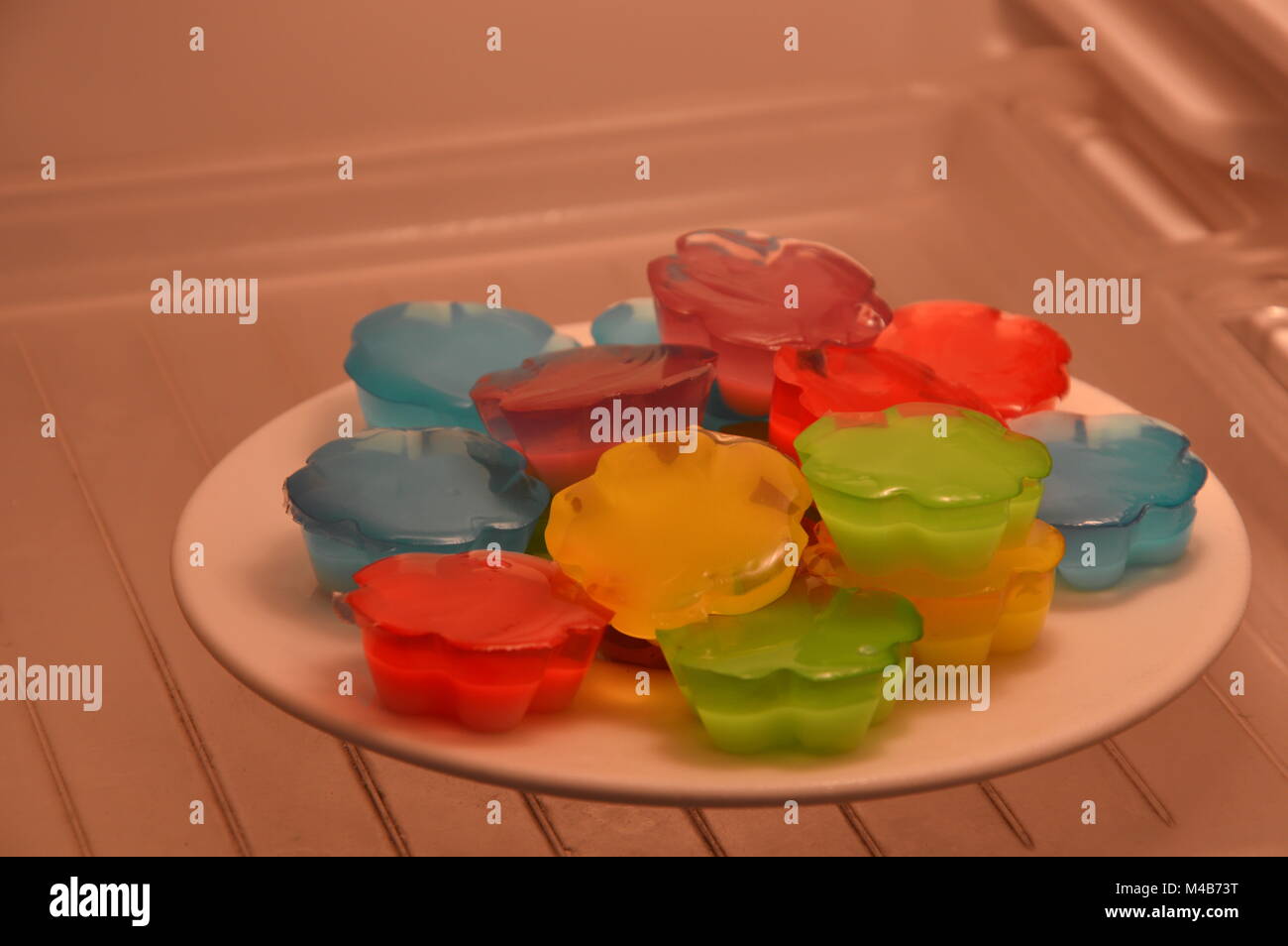 fruit jelly in refrigerator Stock Photo - Alamy